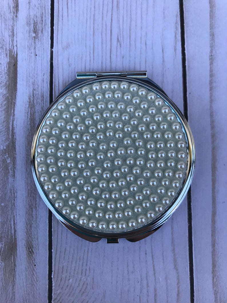 Personalized Compact Mirror for Bridesmaids Gifts Rhinestone | Etsy
