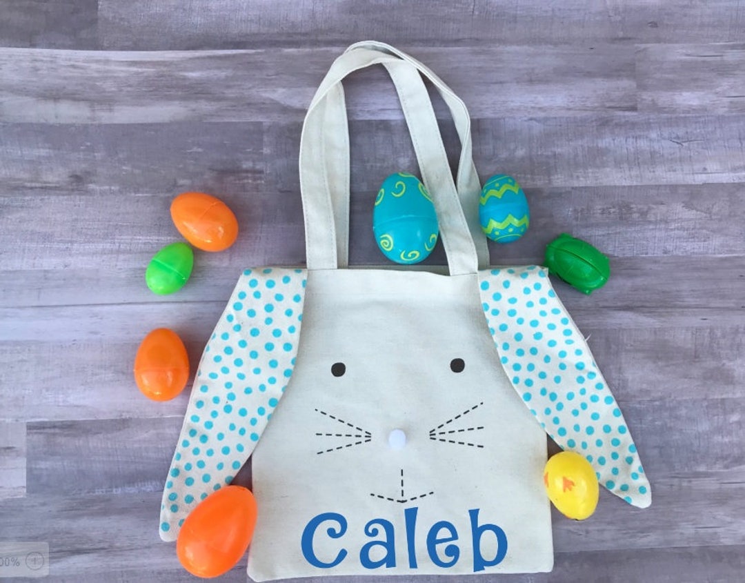 Personalized Easter Tote Bag, Personalized Easter Bag, Child Easter Bag ...