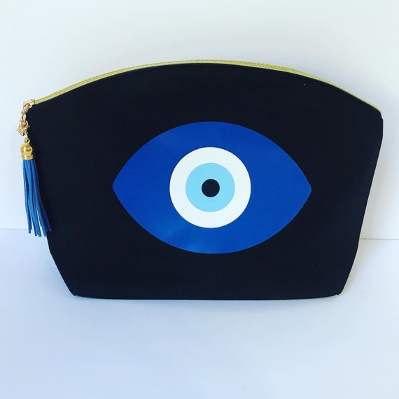 Blue Evil Eye Makeup Bag Evil Eye Purse Evil Eye Clutch | Etsy
