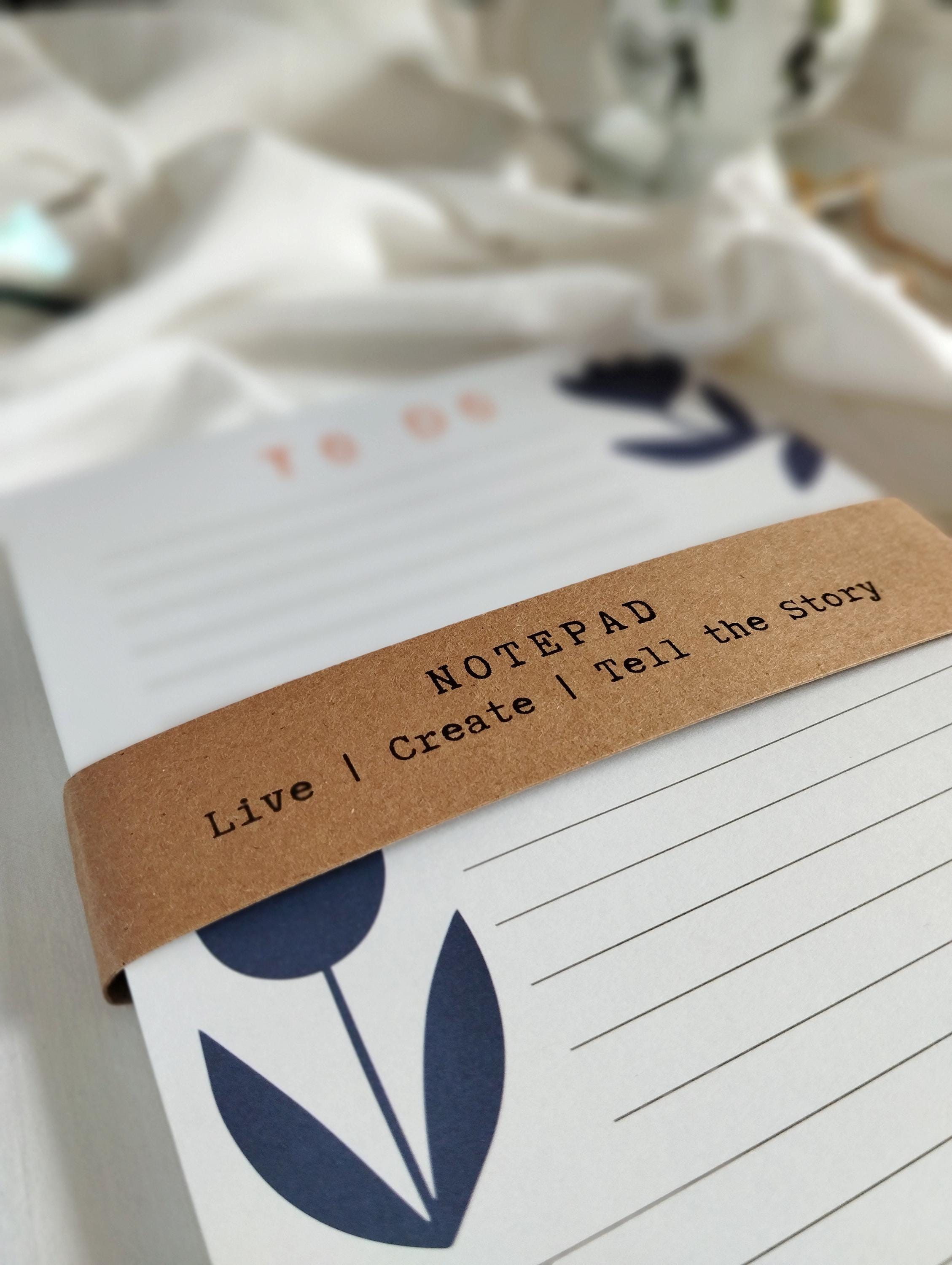 Scandi Winter Flower Notepad | Minimal Floral Stationery Gift, Plant ...