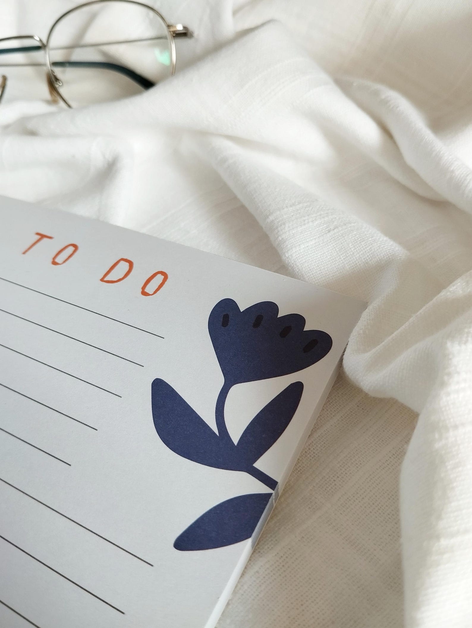 Scandi Winter Flower Notepad | Minimal Floral Stationery Gift, Plant ...