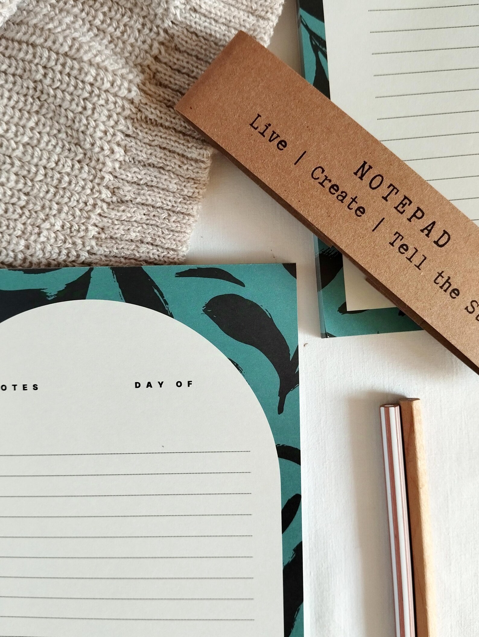 Elegant Turquoise Notepad, Stationery for Stylish Writing, Artsy ...