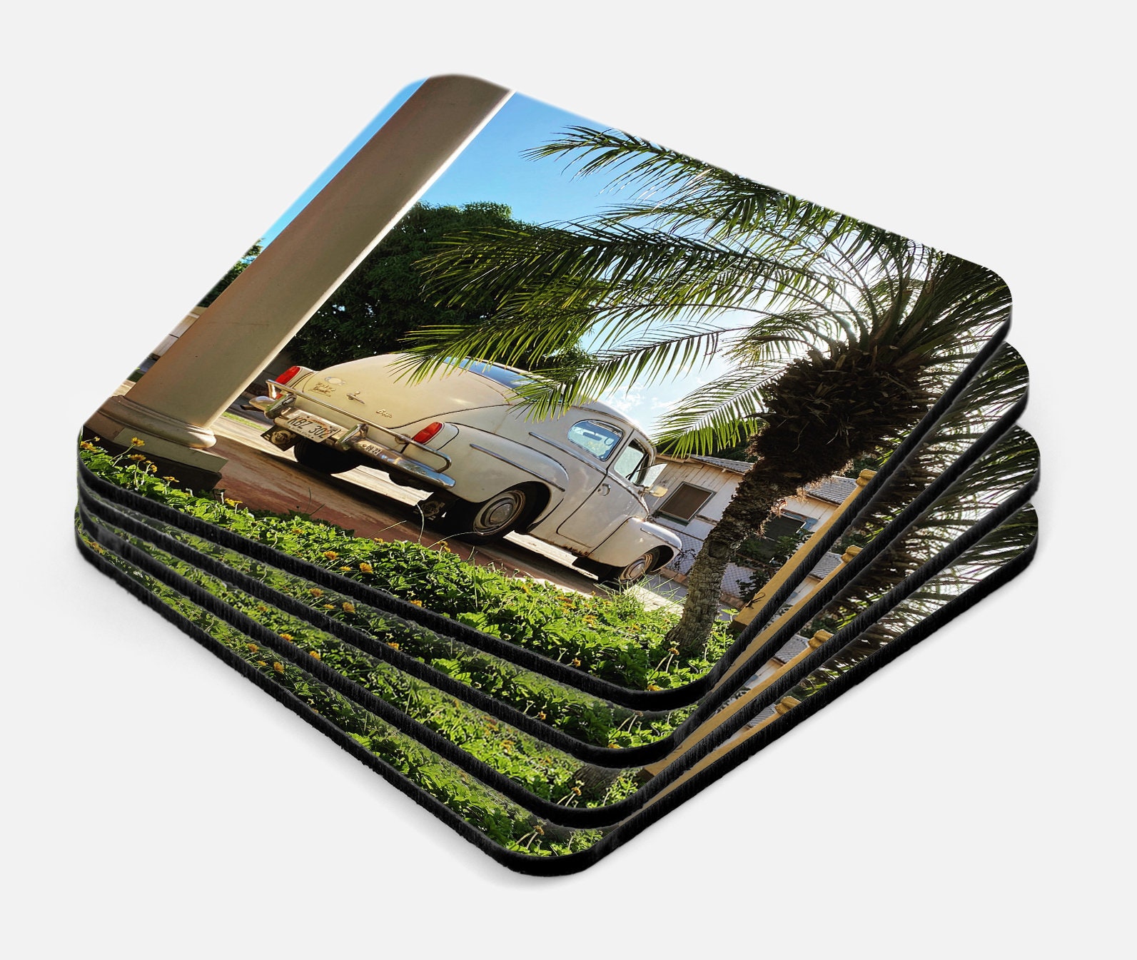 Vintage Volvo in Hawaii Drink Coaster - Etsy