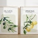 Watercolor Lemon & Olive Prints: Tuscan Kitchen Wall Art (set of 2 ...