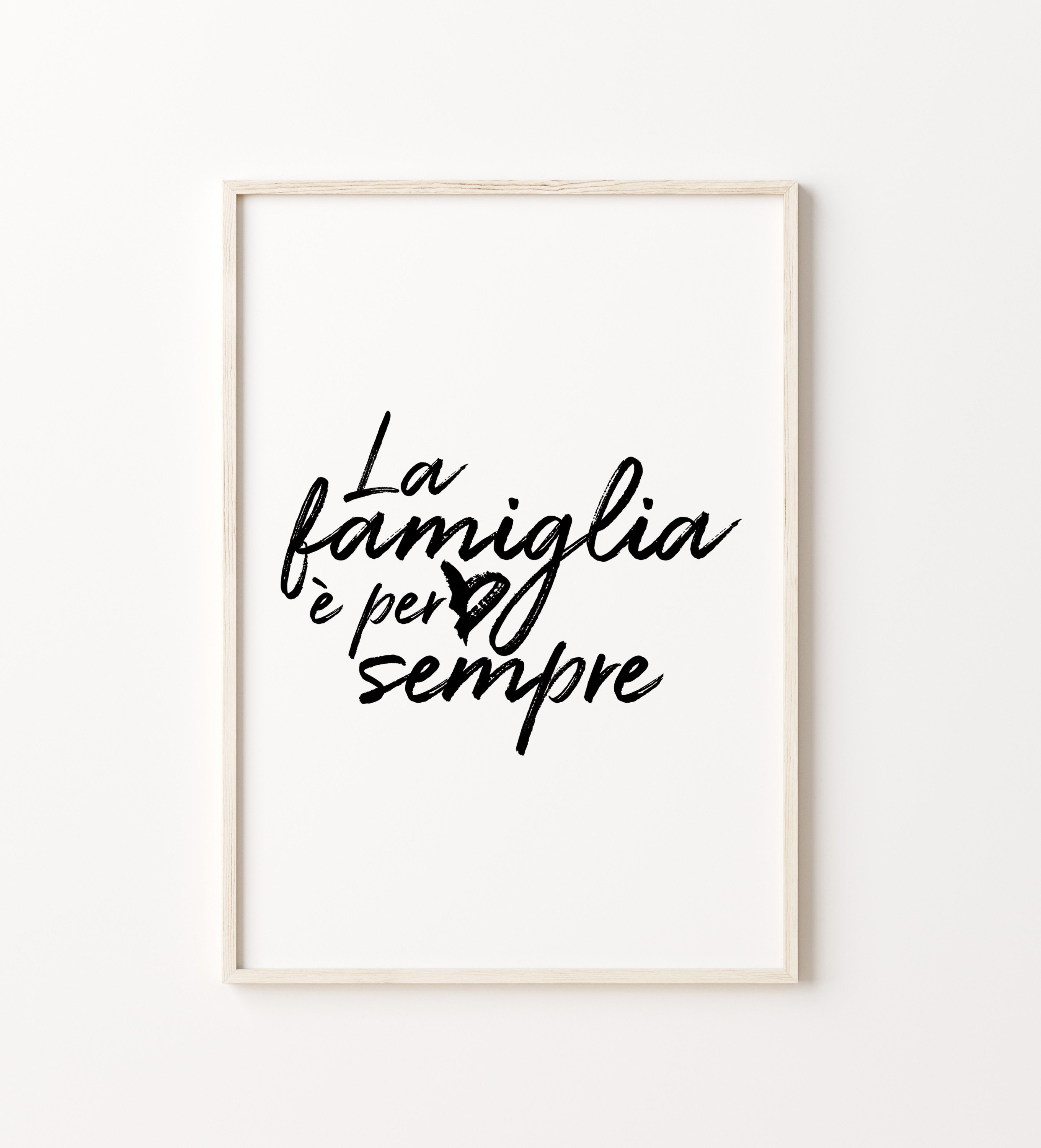 Italian Cousin Quotes Custom La Famiglia E Tutto Sign (cream)