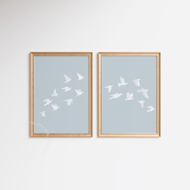 Abstract Bird Art Set - Etsy
