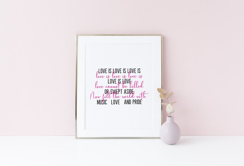 Love is Love is Love Pride Poster Lin Manuel Miranda Poem - Etsy