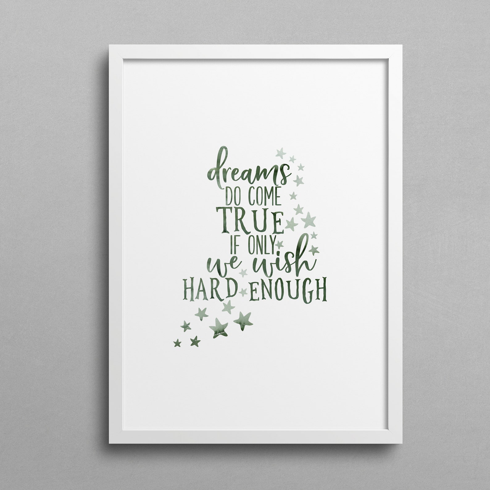 Peter Pan Quotes Nursery Print Set of 6 Green Watercolor | Etsy