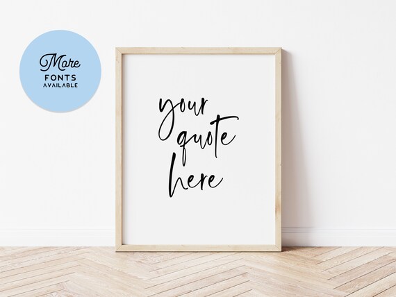 Printable Custom Quote Print Personalized Gift Typography - Etsy
