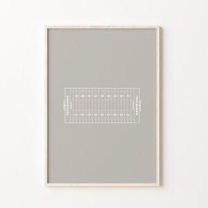 Football Wall Art, Gray Minimalist Wall Decor, Set of 6 Nursery Prints ...