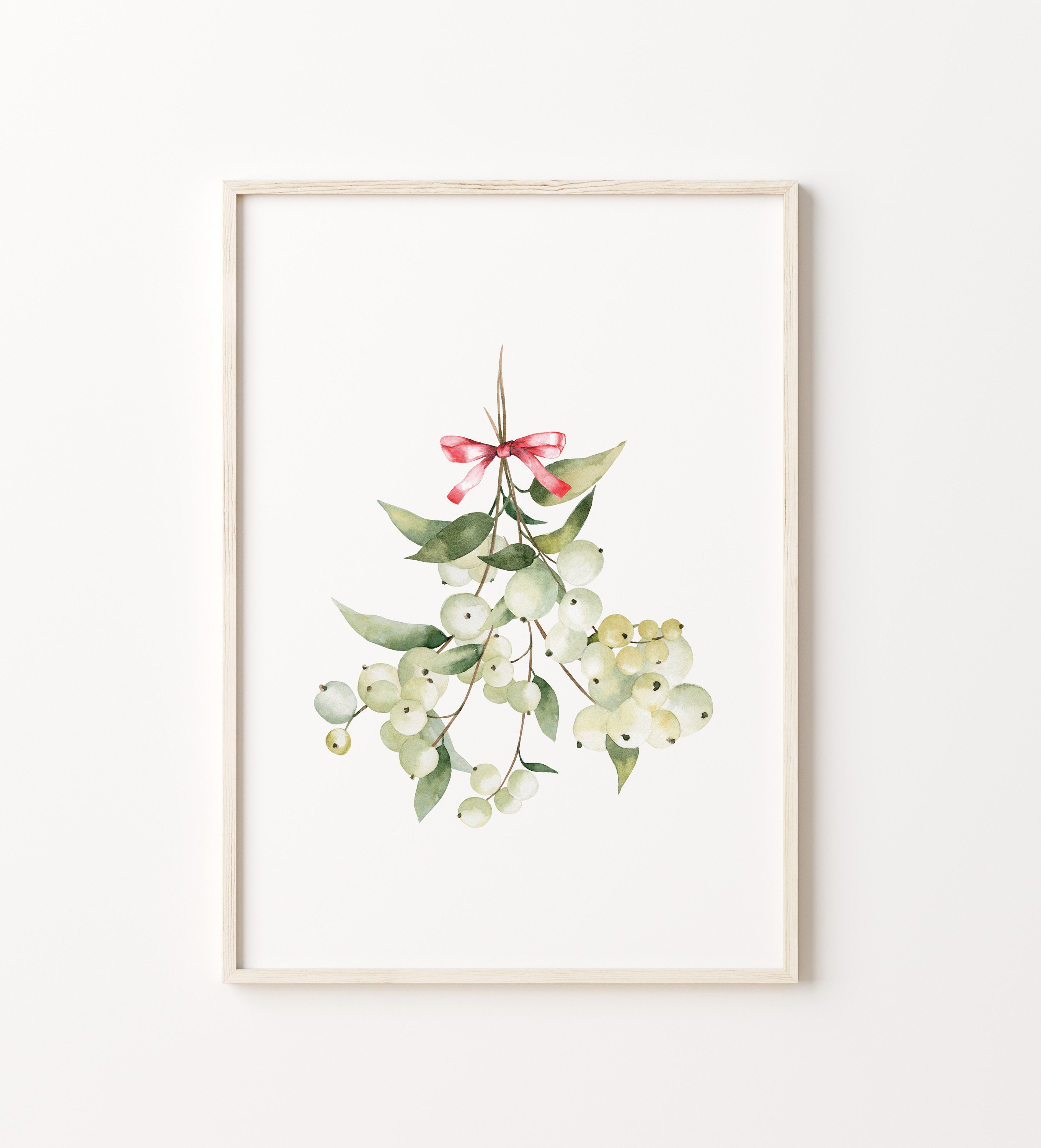 Mistletoe Christmas Wall Art Printable Holiday Decor - Etsy