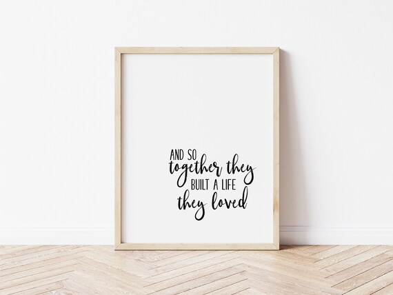 And So together they built a life they loved Printable | Etsy