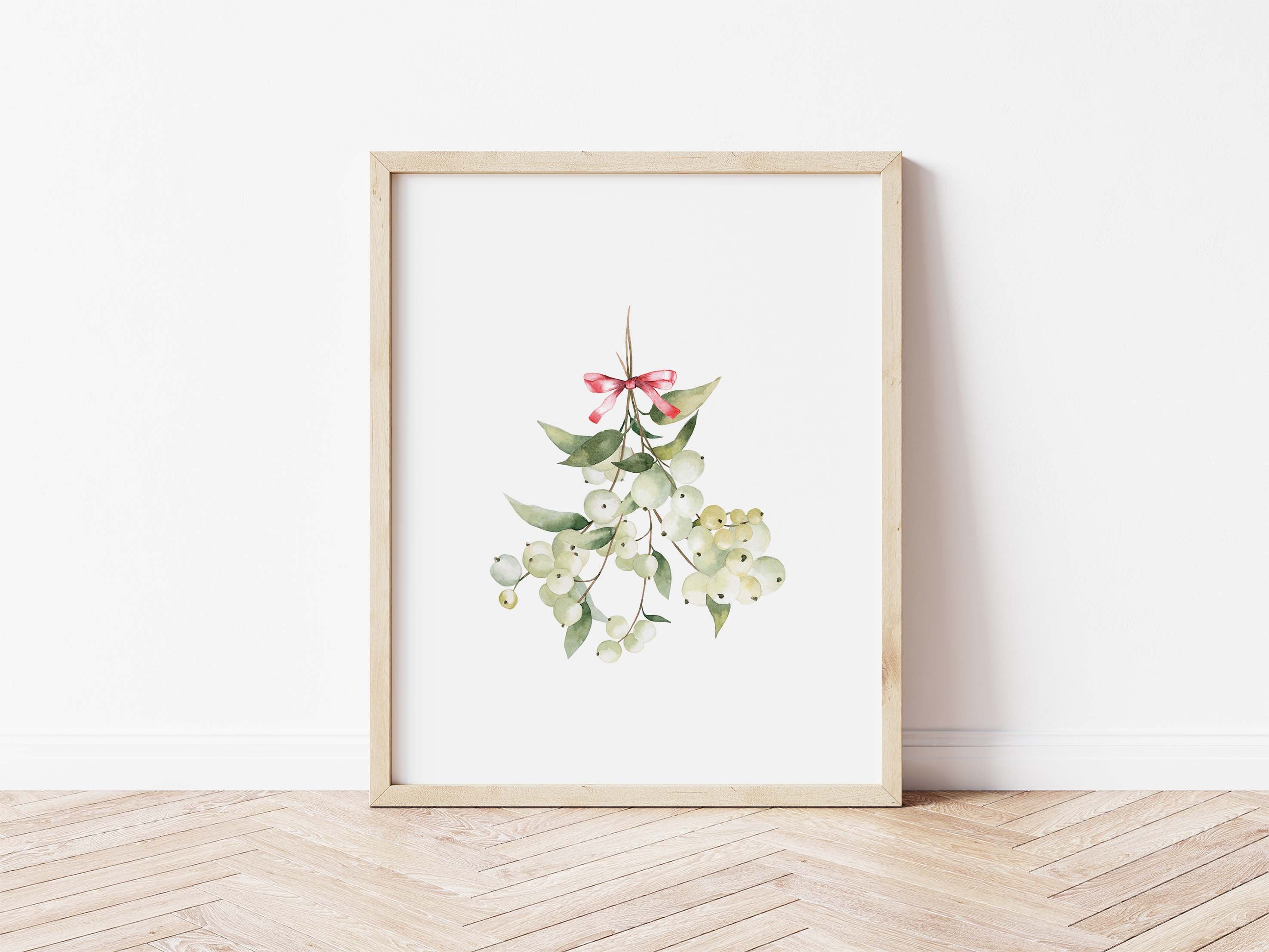 Mistletoe Christmas Wall Art Printable Holiday Decor - Etsy