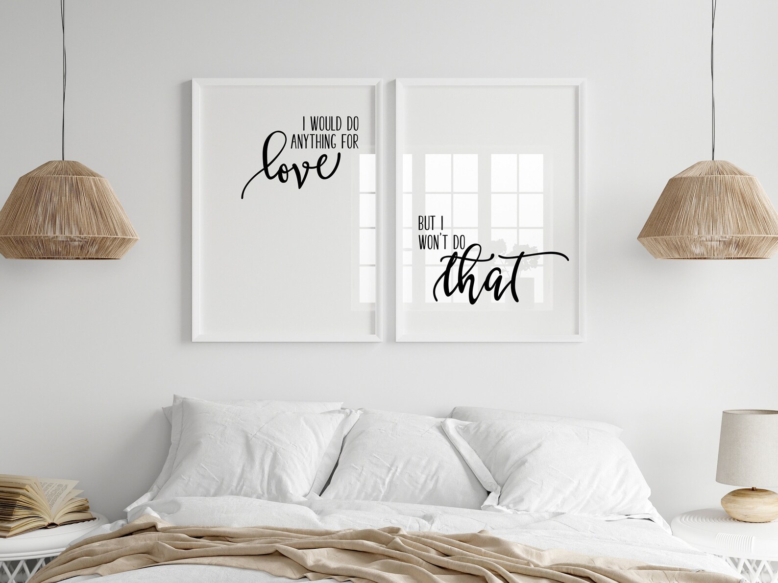 Funny Above the Bed Quote Bedroom Wall Decor Set of 2 - Etsy