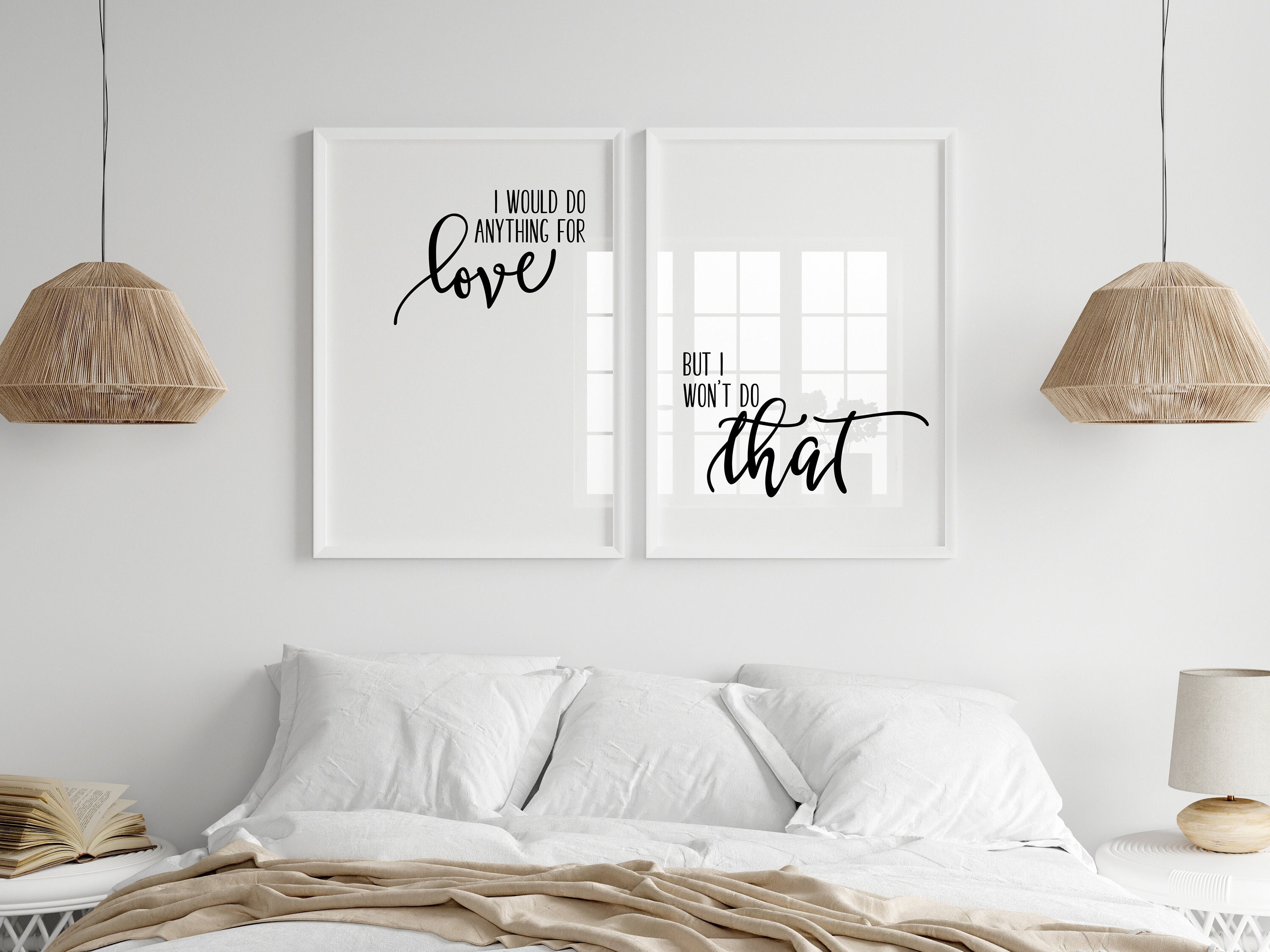 Funny Above the Bed Quote Bedroom Wall Decor Set of 2 - Etsy