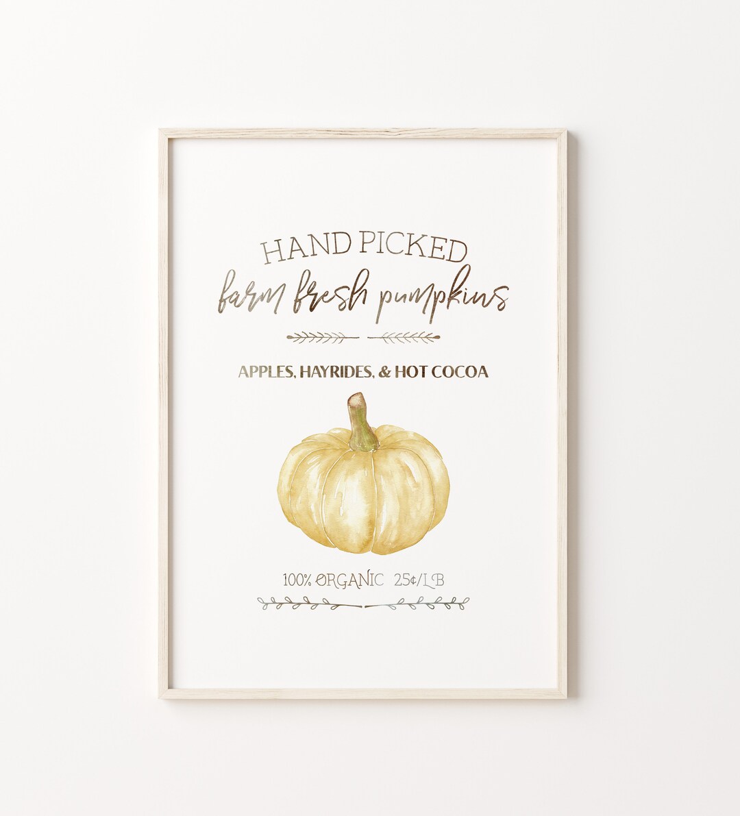 Fall Wall Art Farm Fresh Pumpkins Printable Fall Farmhouse - Etsy