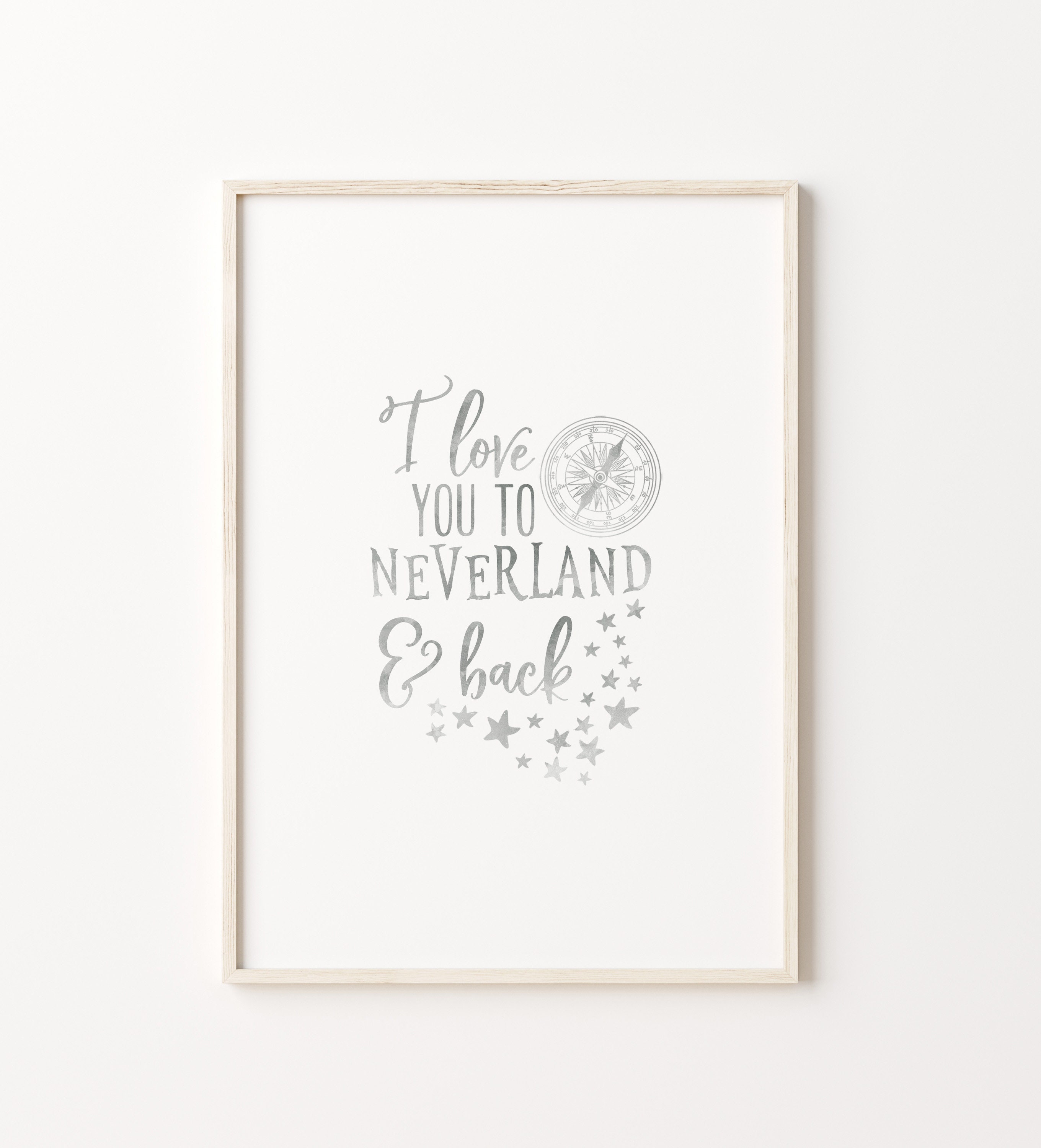 Peter Pan Quotes Nursery Print Set of 6 Gray Watercolor - Etsy