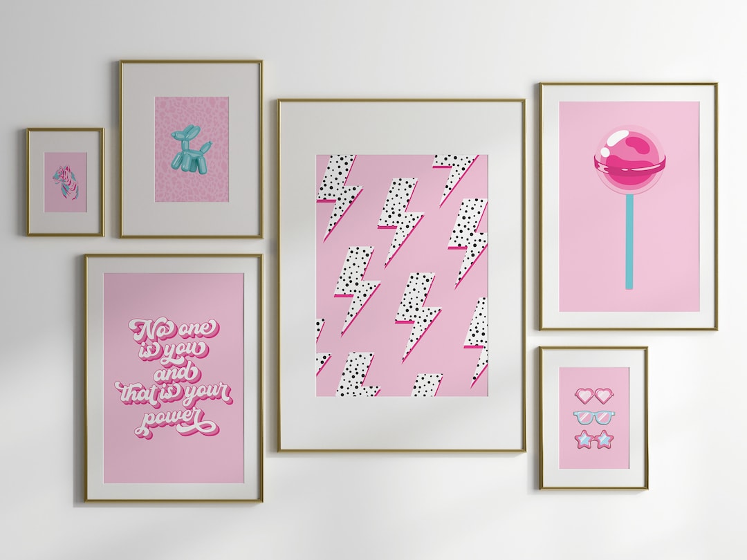 Gallery Wall Set of 6 Teen Girl Room Decor Collage Dorm - Etsy
