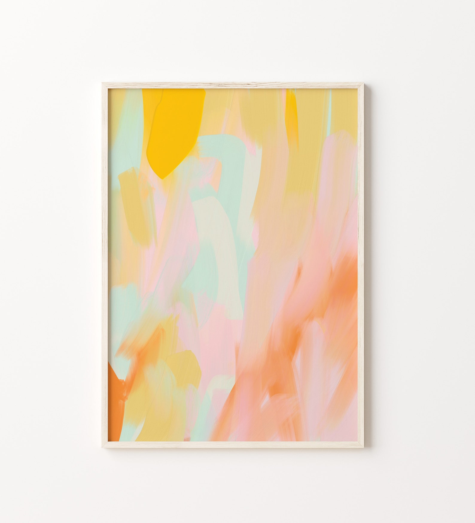 Pink Abstract Sunset Print, Printable Wall Art, Abstract Landscape ...