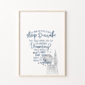 Peter Pan Quotes, Nursery Print Set of 6, Blue-gray Watercolor ...