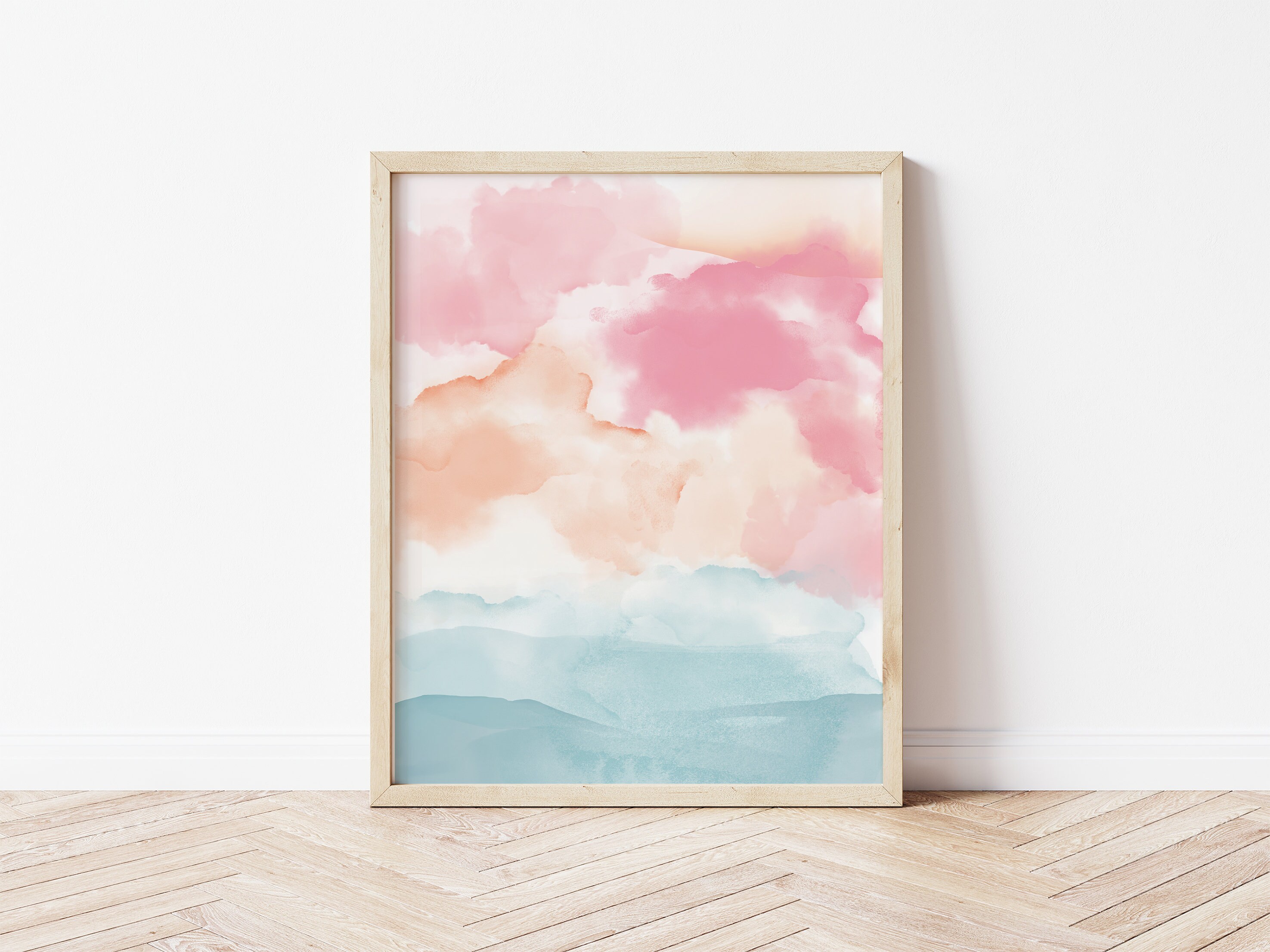 Pink Abstract Sunset Print Printable Wall Art Abstract - Etsy
