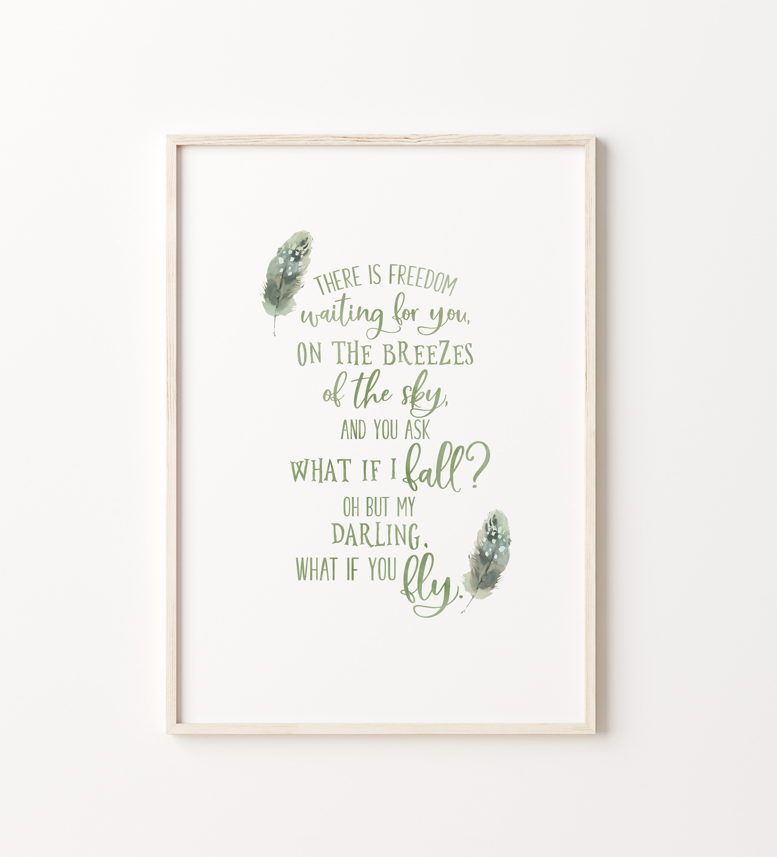 Peter Pan Quotes, Nursery Print Set of 6, Sage Green Watercolor ...