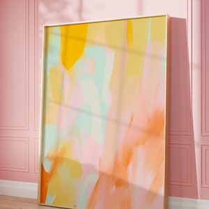 Pink Abstract Sunset Print Printable Wall Art Abstract - Etsy