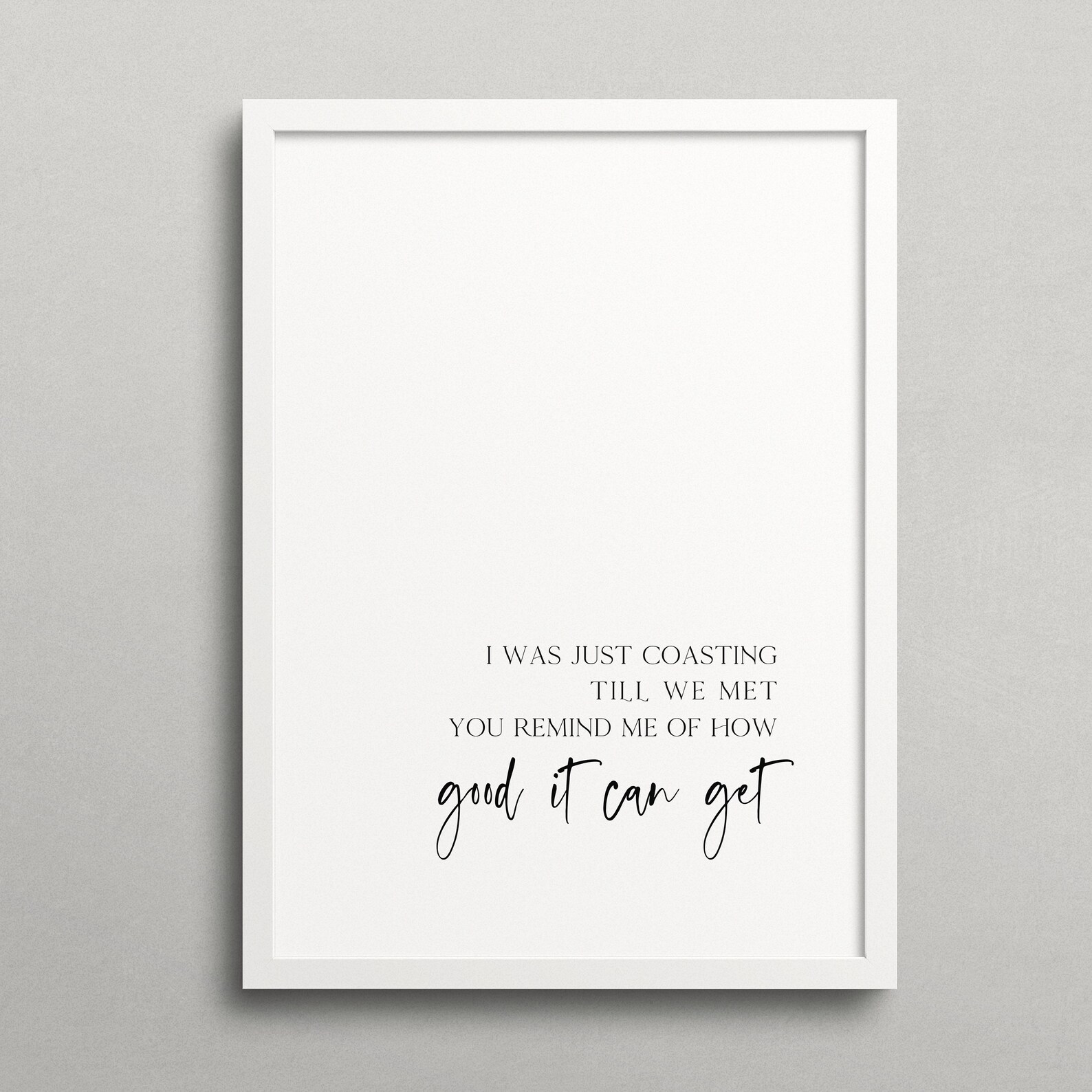 I'm With You Print Vance Joy Song Lyric Wall Art Music - Etsy