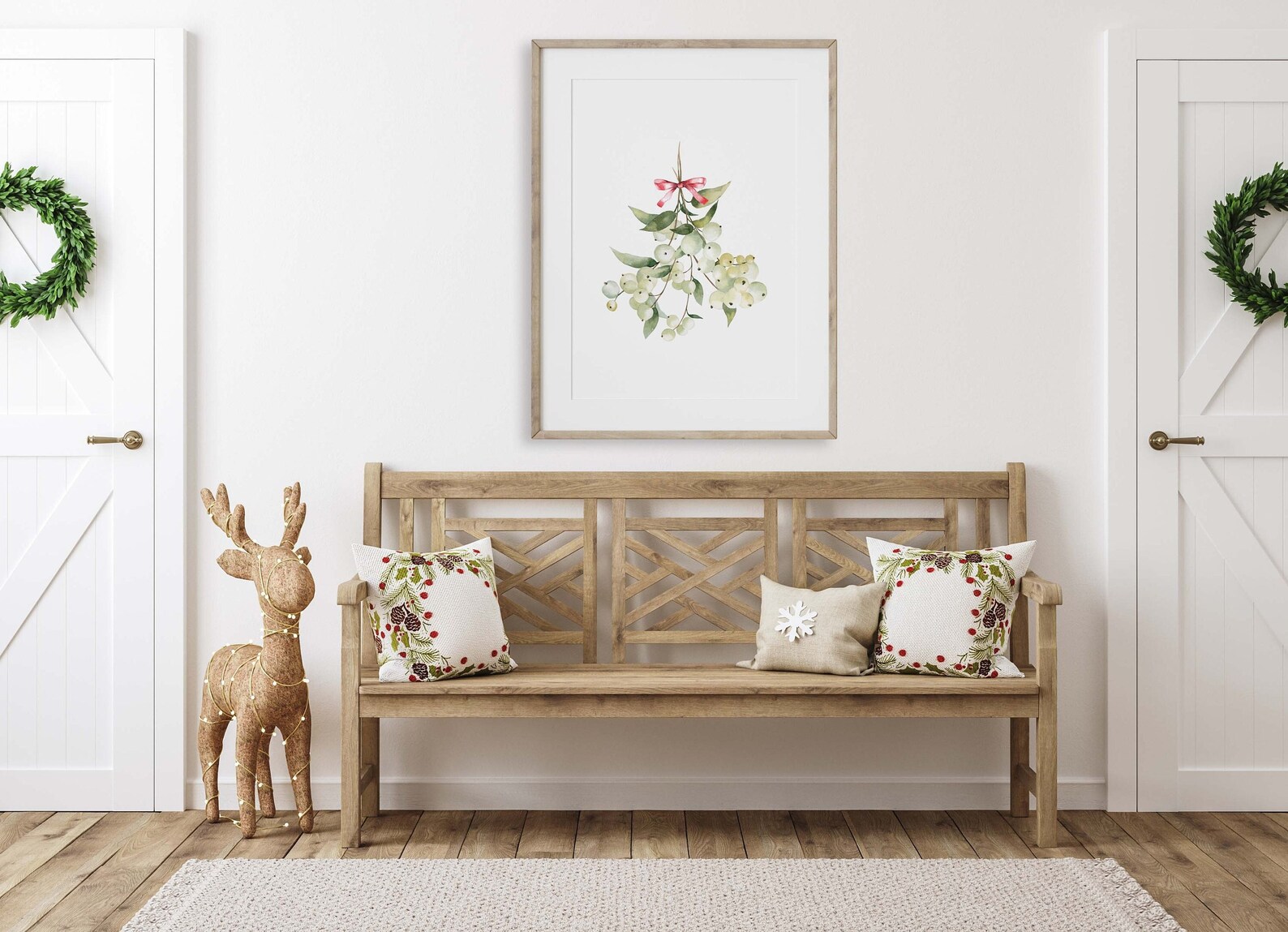 Mistletoe Christmas Wall Art Printable Holiday Decor - Etsy