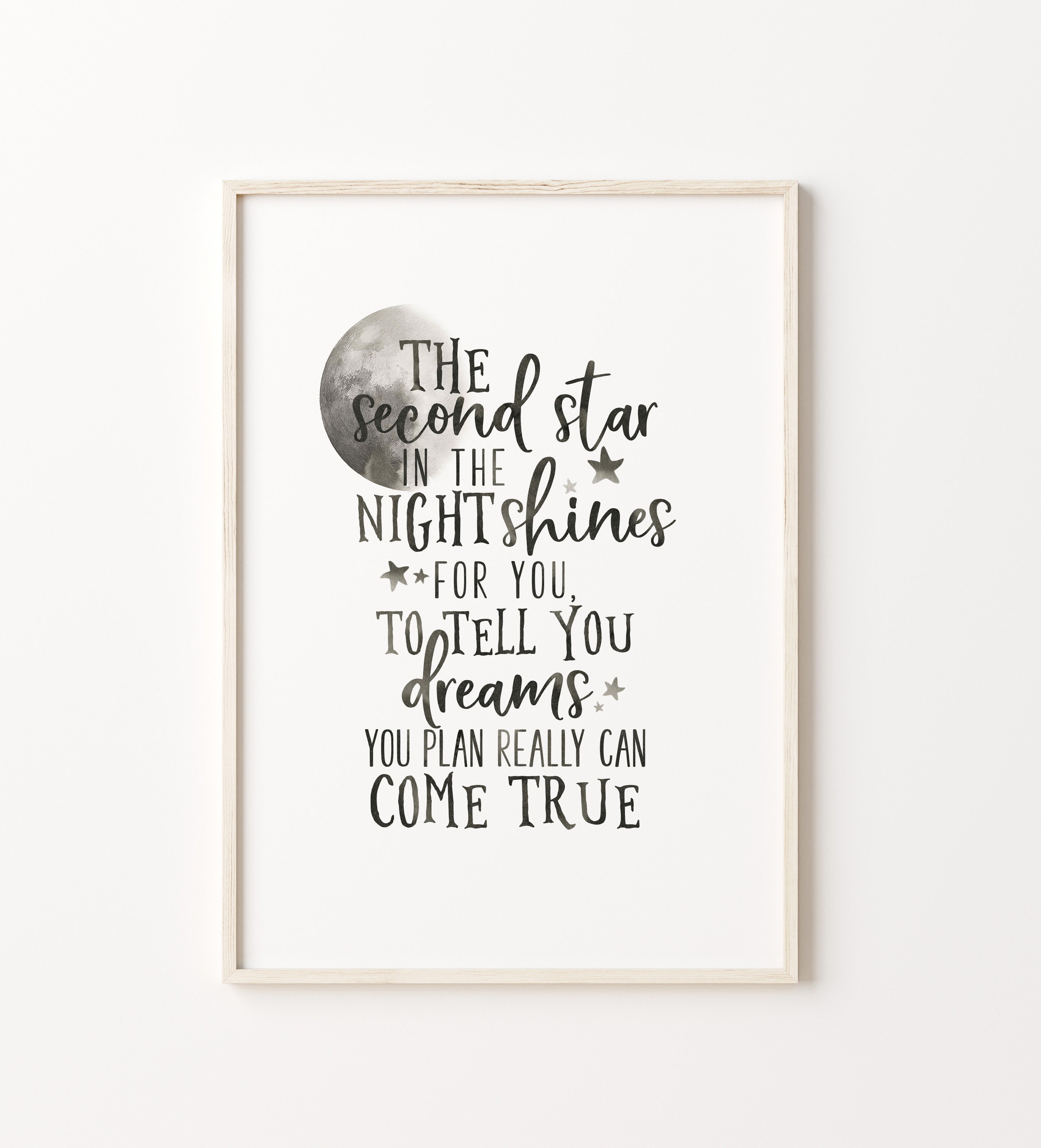Peter Pan Quotes Nursery Print Set of 8 Black and Gold - Etsy