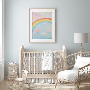Pastel Rainbow Nursery Printable Wall Art, Girls Bedroom Wall Decor ...
