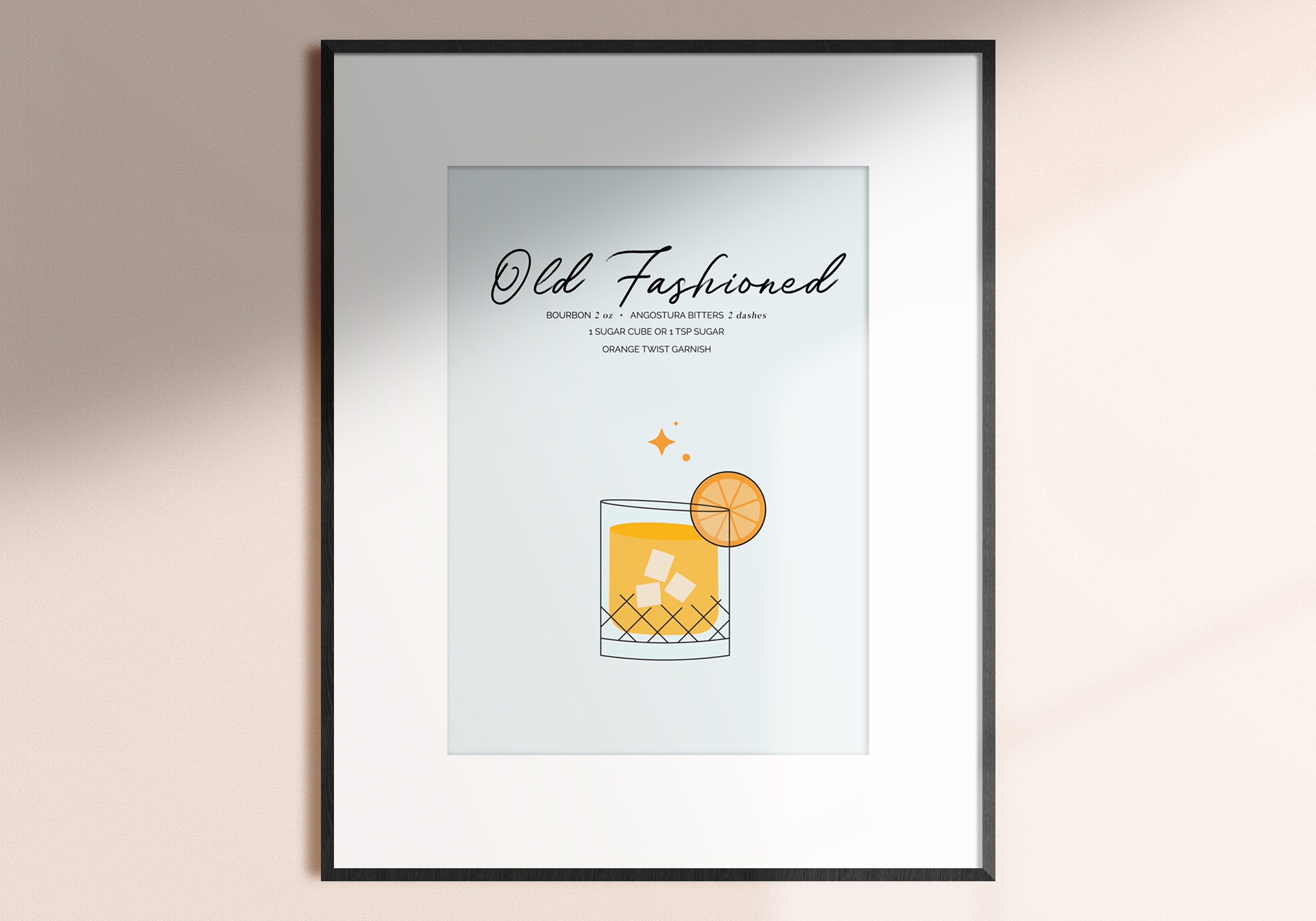 Retro Bar Decor Kitchen Posters Wall Art Prints Cocktail | Etsy