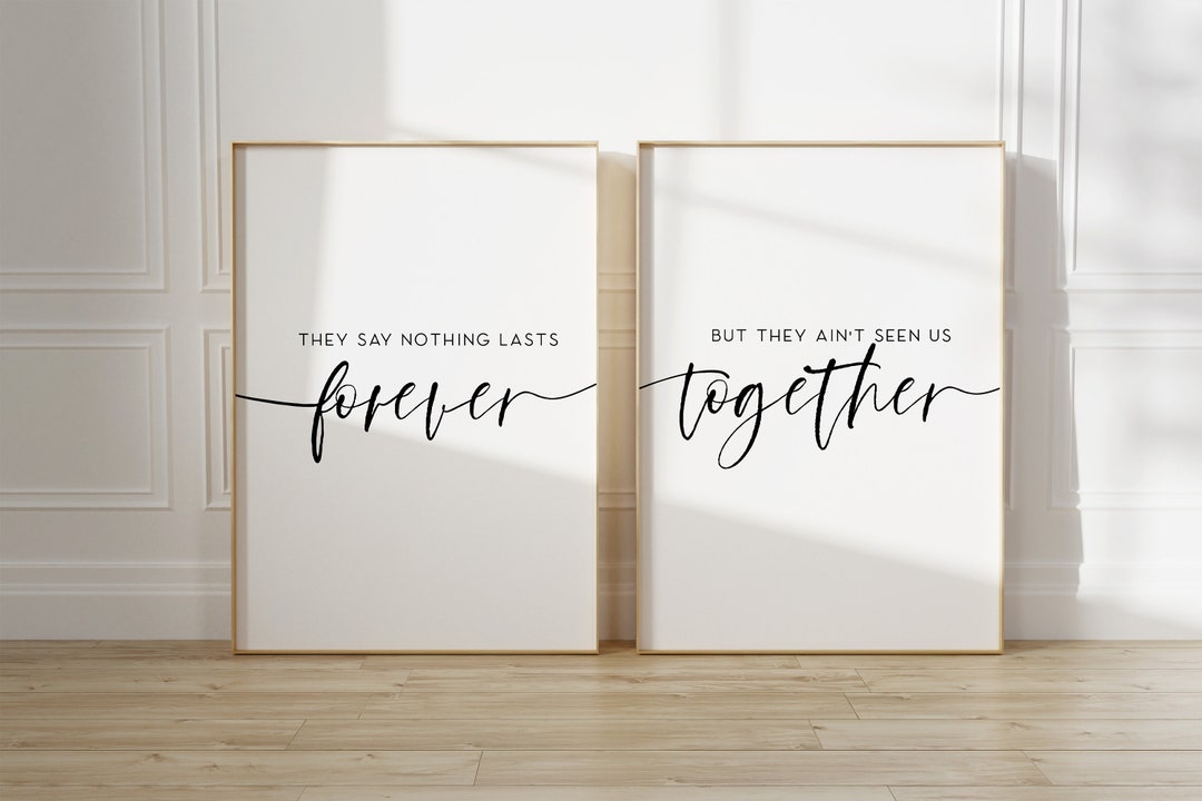 Forever After All Song Lyric Printable Wall Art, Print Set of 2, Music ...