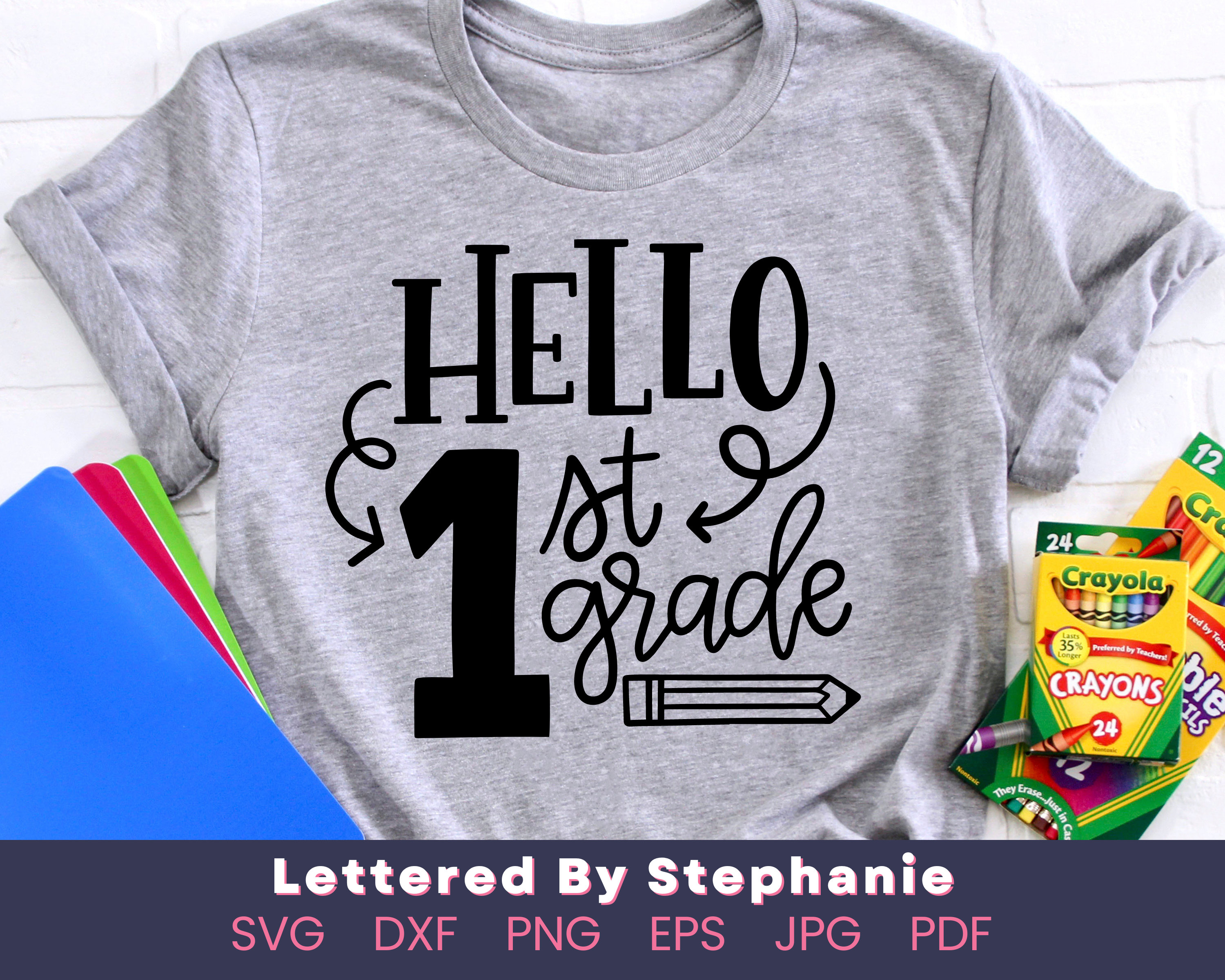Hello 1st Grade Back to School Shirt Svg, Hello First Grade Svg, 1st ...