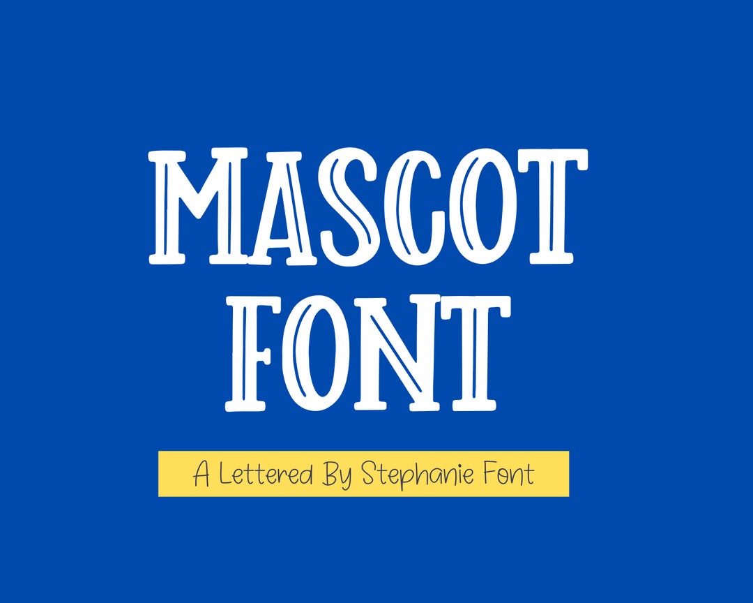 Mascot Spirit Handwritten OTF Font, a Fun Chunky Serif Font for ...