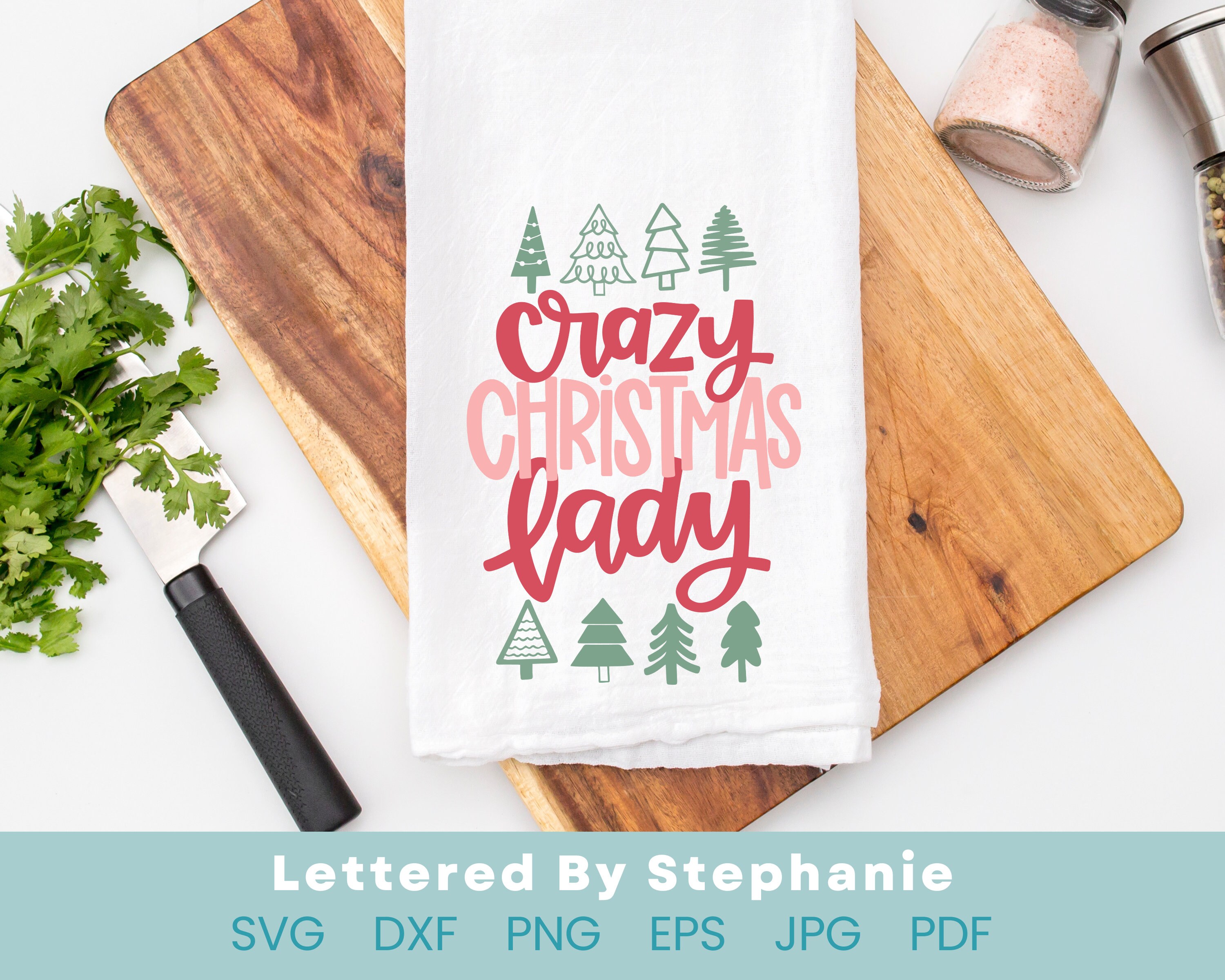 Crazy Christmas Lady SVG Cut File, Funny Christmas Shirt Design ...