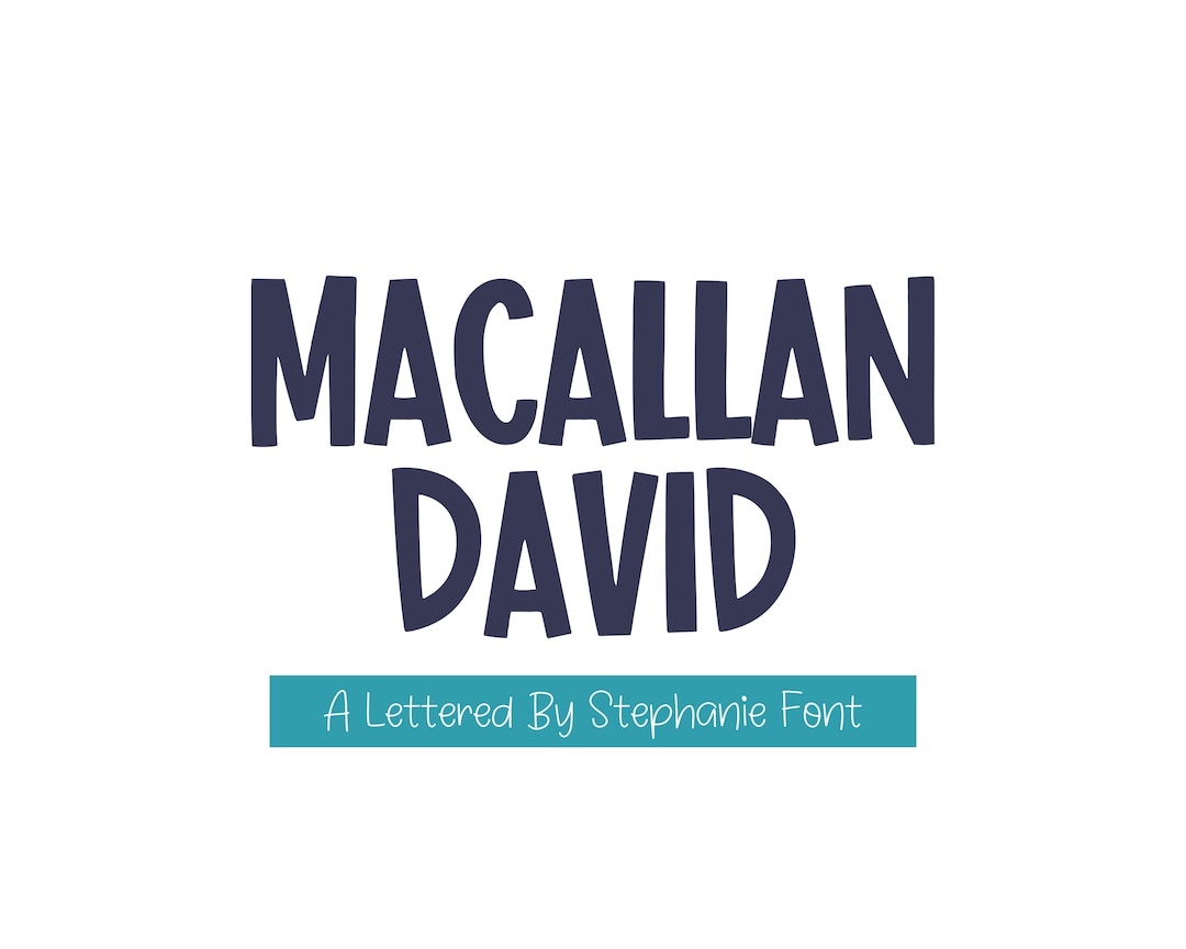 Macallan David Handwritten OTF Font, San Serif Font for Crafters, Fonts ...