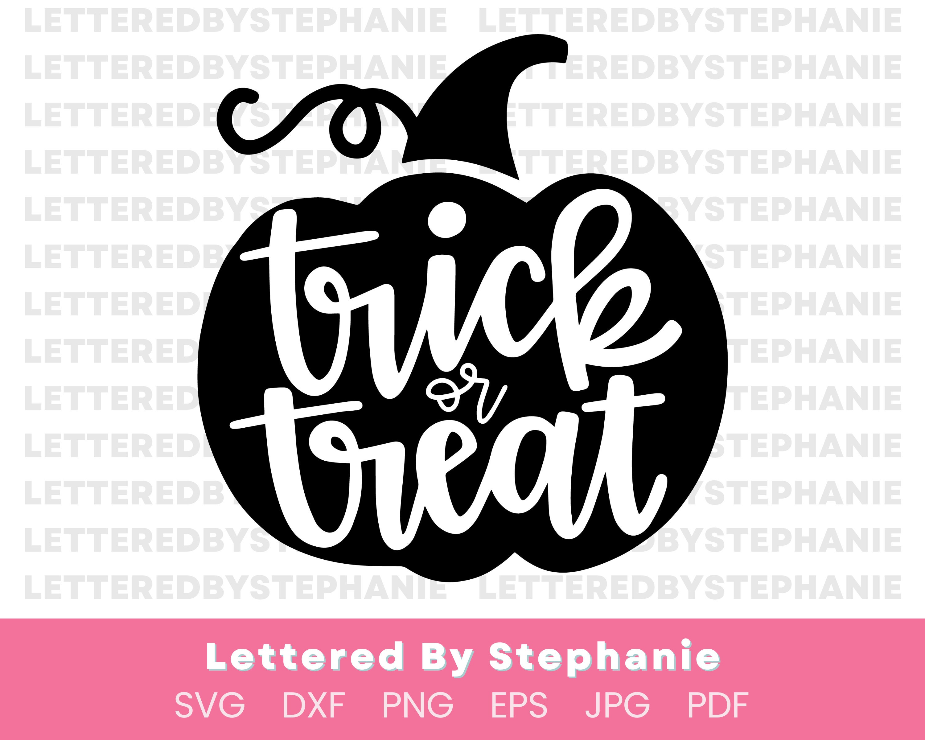 Trick or Treat SVG Cut File, Cute Halloween Pumpkin Svg for Trick or ...