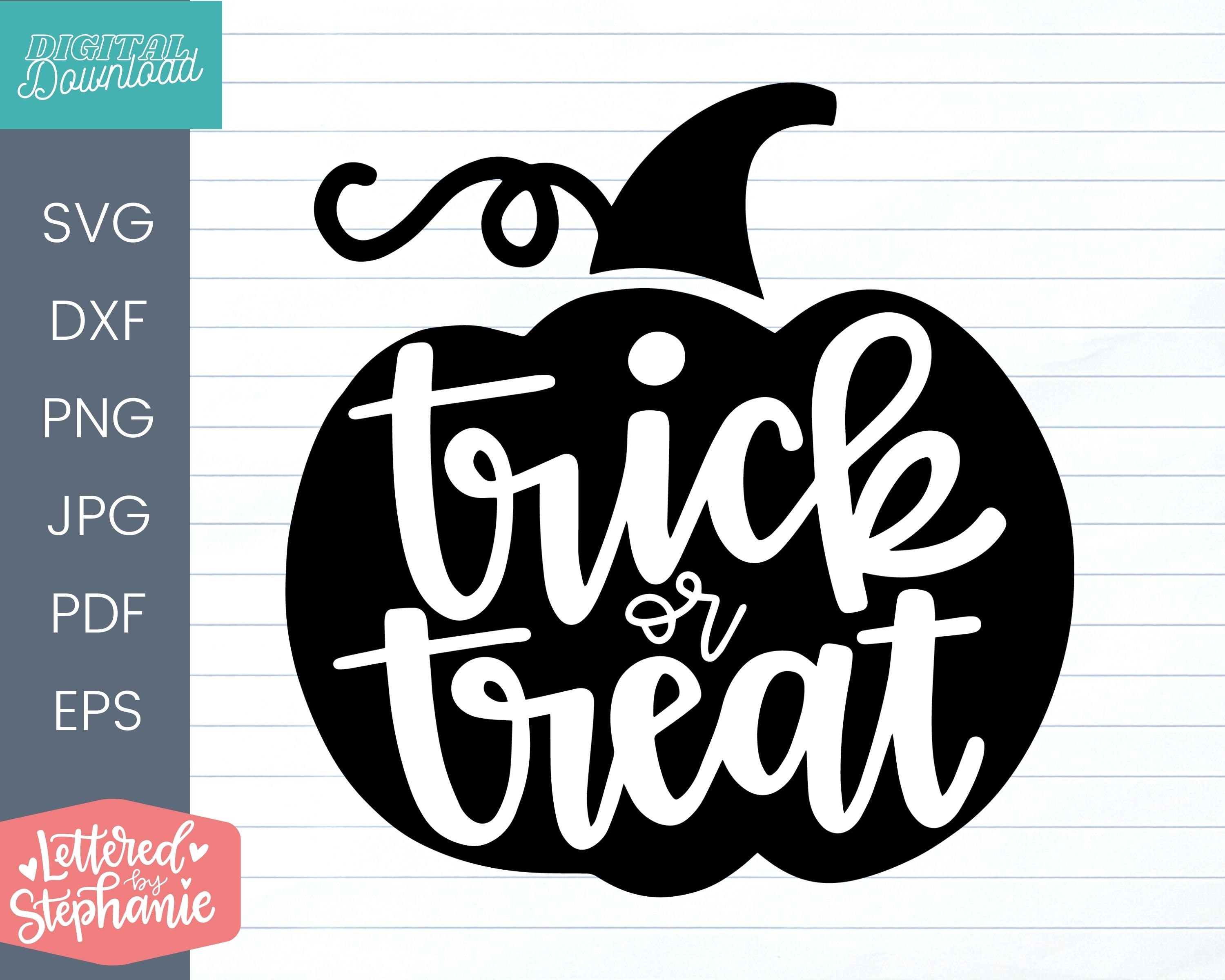 Trick or Treat SVG Cut File Cute Halloween Svg for Trick or - Etsy