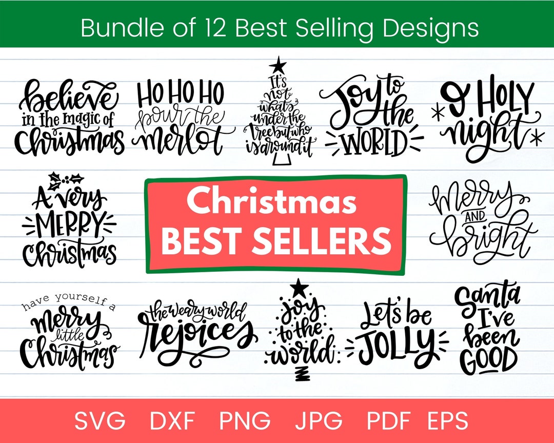 Best Selling Christmas SVG Bundle, Christmas SVG, Christmas Theme ...