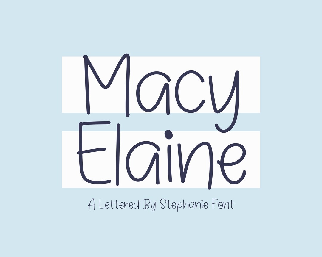 Macy Elaine Handwritten OTF Font, San Serif Simple Hand Written Font ...