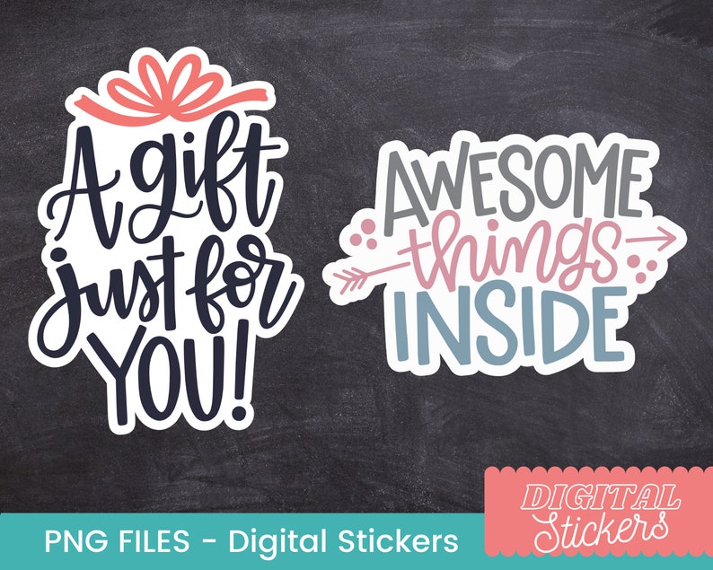 Digital Stickers for Packaging PNG File ONLY. Bundle of | Etsy