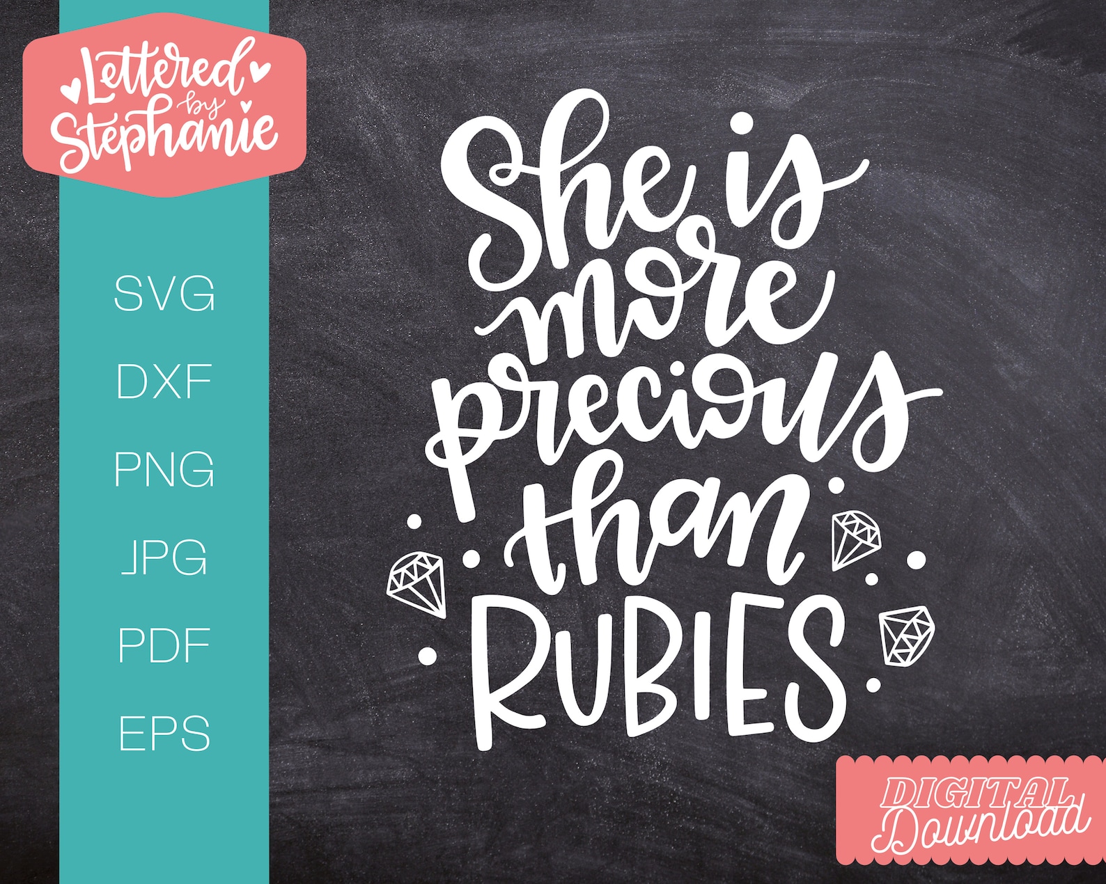 She is More Precious Than Rubies SVG Cut File Christian Svg - Etsy