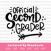 Official Second Grader, SVG Cut File, Digital File, School Svg, Grade ...