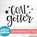 Goal Getter, Handlettered SVG Cut File, Dxf File, Maker Svg, Goals Svg ...