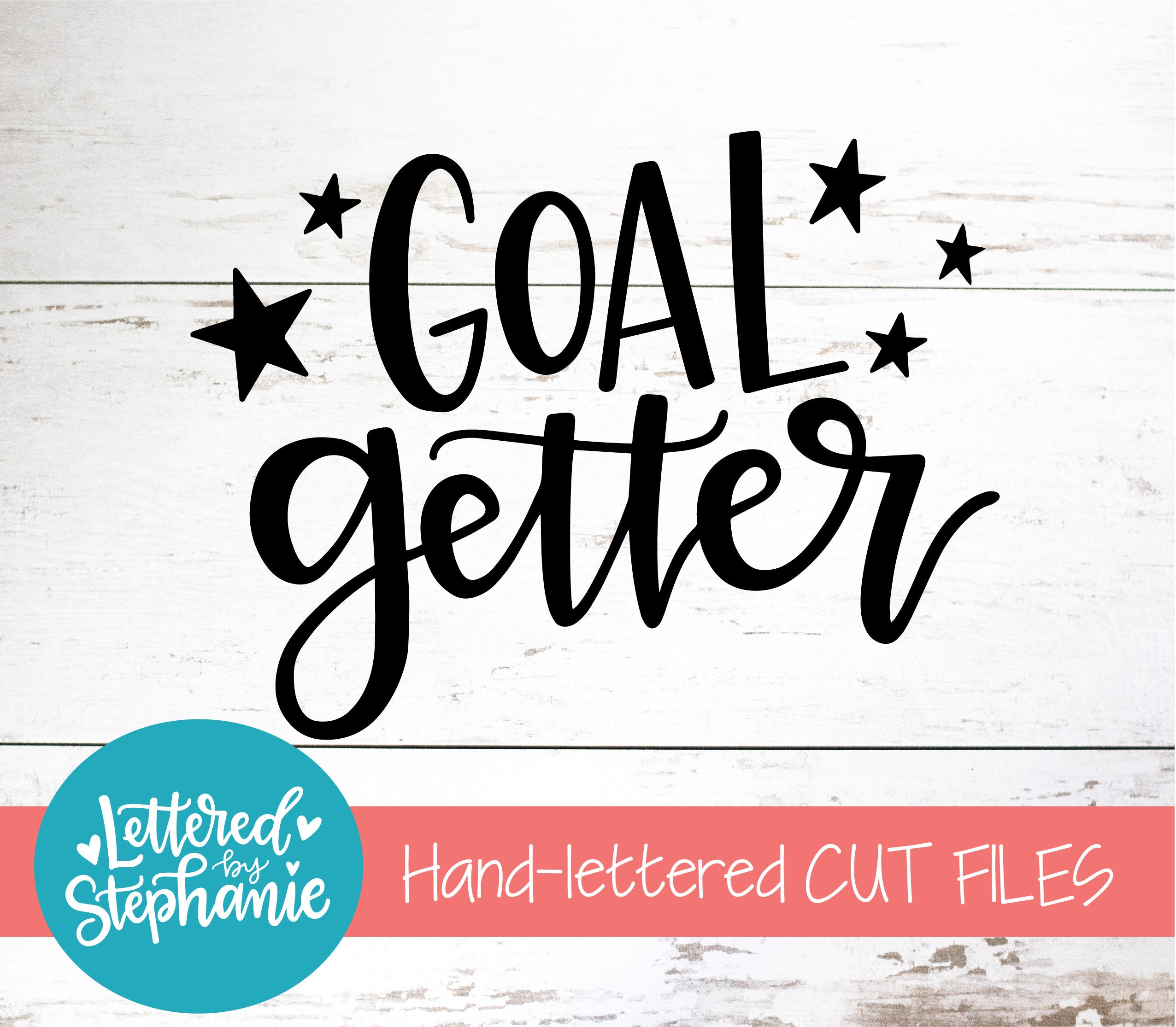 Goal Getter Handlettered SVG Cut File Dxf File Maker Svg - Etsy Hong Kong