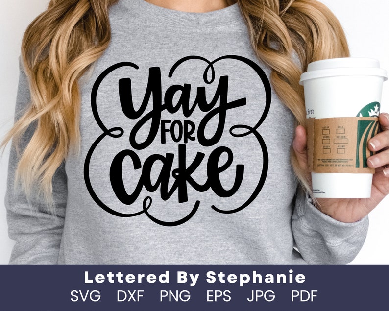 Cake Topper Svg, Yay Cake, Birthday Cake Svg, Party Decor Cut File for ...
