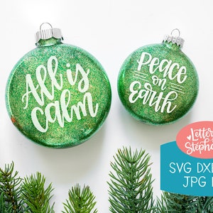 Christmas Rounds SVG, Holiday Rounds, Ornament Designs Svg, DXF, Cut ...
