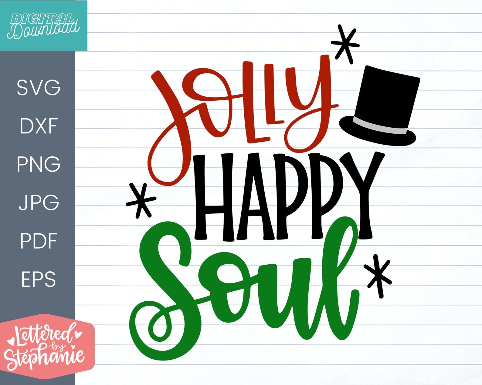 Jolly Happy Soul SVG Cut File Happy Holiday Svg Cheery - Etsy