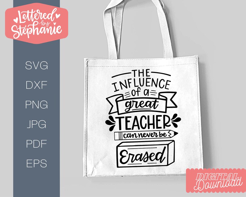 The Influence of a Great Teacher Can Never Be Erased SVG Cut - Etsy